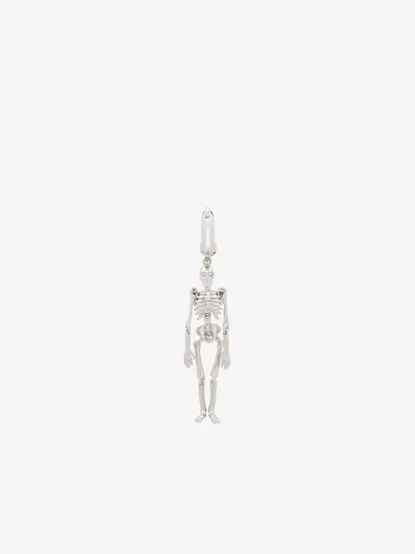 Alexander McQueen Dancing Skeleton Earring - Silver-finish