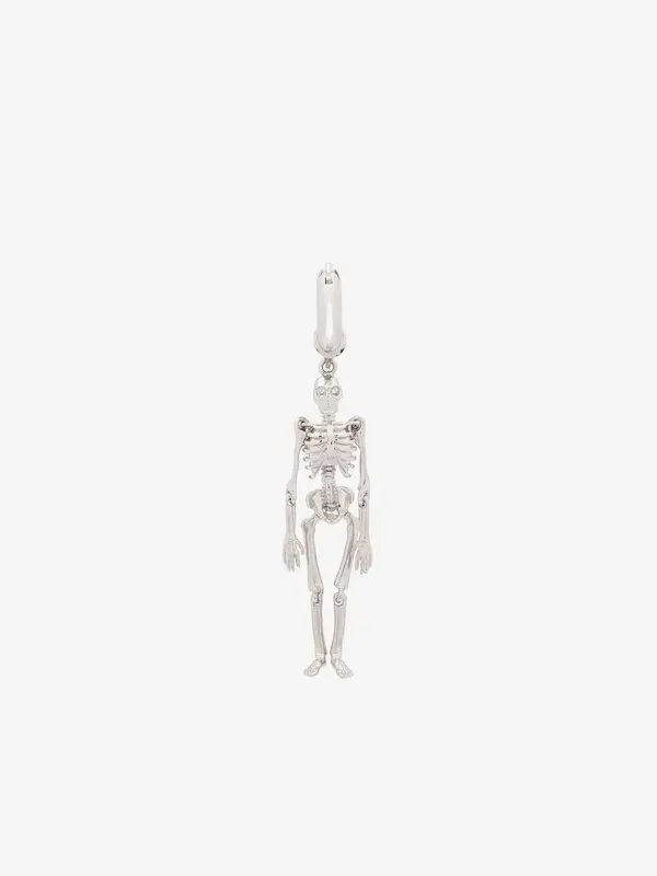 Alexander McQueen Dancing Skeleton Earring - Silver-finish