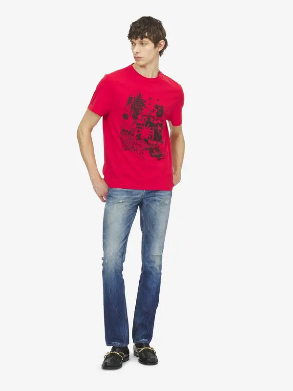 Alexander McQueen Fanzine Print T-shirt