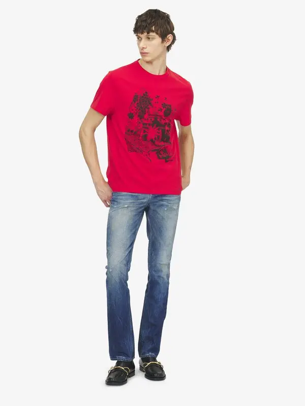 Alexander McQueen Fanzine Print T-shirt - Red