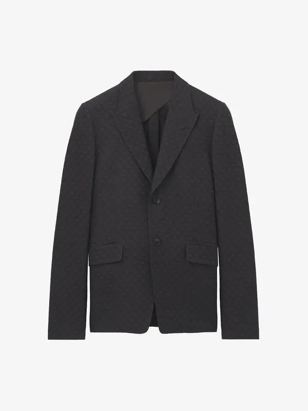 Alexander McQueen Skull Jacquard Single Breasted Jacket
