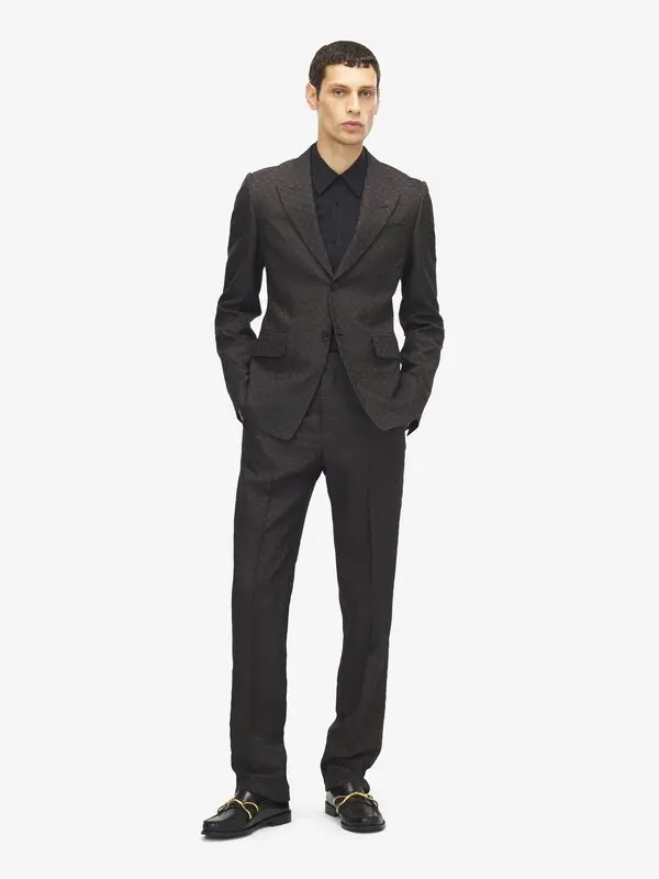 Alexander McQueen Skull Jacquard Single Breasted Jacket