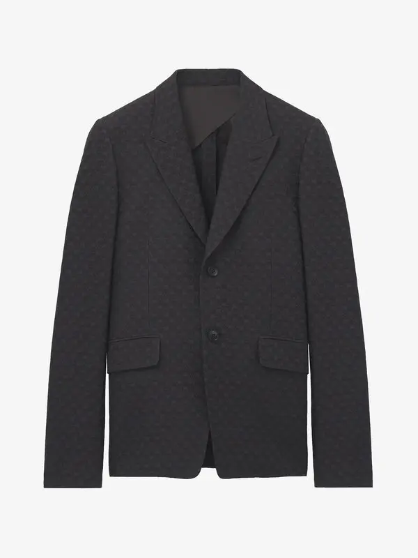 Alexander McQueen Skull Jacquard Single Breasted Jacket - Brown
