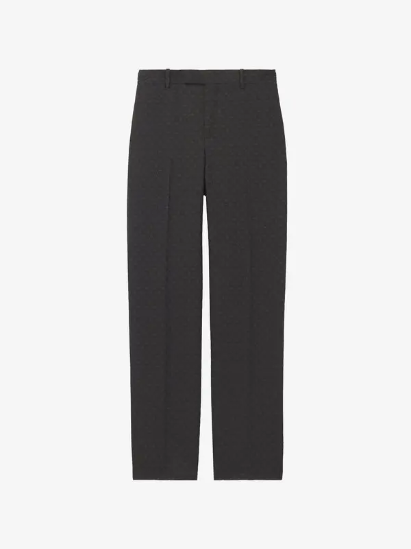 Alexander McQueen Skull Jacquard Tailored Trousers - Brown