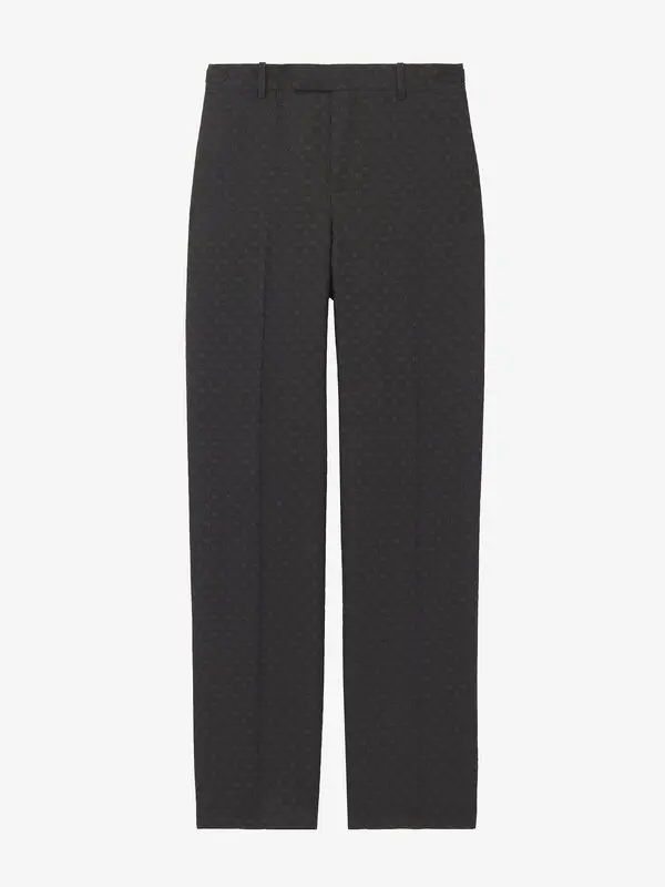Alexander McQueen Skull Jacquard Tailored Trousers