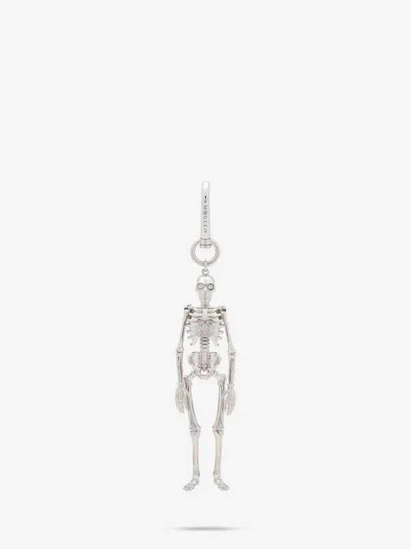 Alexander McQueen Dancing Skeleton Charm - Silver-finish