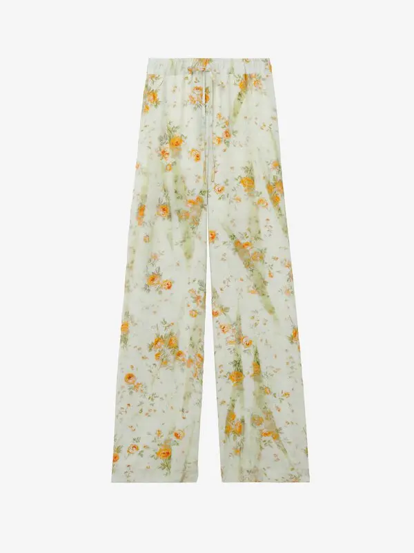 Alexander McQueen Floral Pyjama Trousers - Stone/light Orange