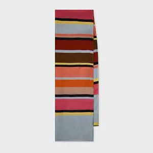 Paul Smith Stripe Viscose-silk Scarf - Multicolour