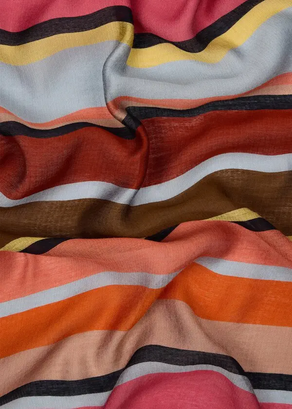 Paul Smith Stripe Viscose-silk Scarf