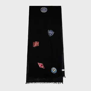 Paul Smith Hotel Stickers' Scarf - Black