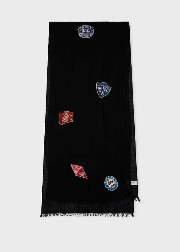 Paul Smith Hotel Stickers' Scarf
