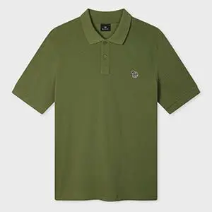 Paul Smith Khaki Organic Cotton Zebra Polo Shirt - Green