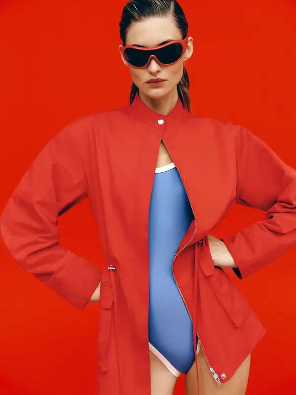 REFORMATION Callista Jacket - Red