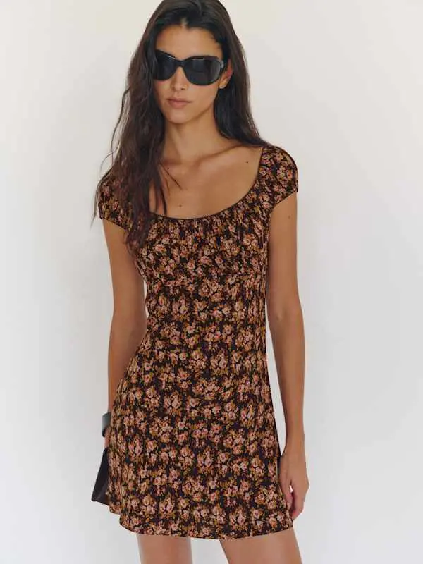 REFORMATION Lucy-belle Dress - Brown