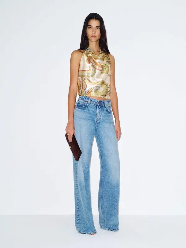 REFORMATION Jony Silk Top