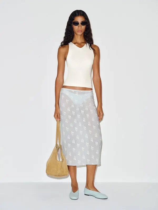 REFORMATION Cherry Knit Top - Ivory