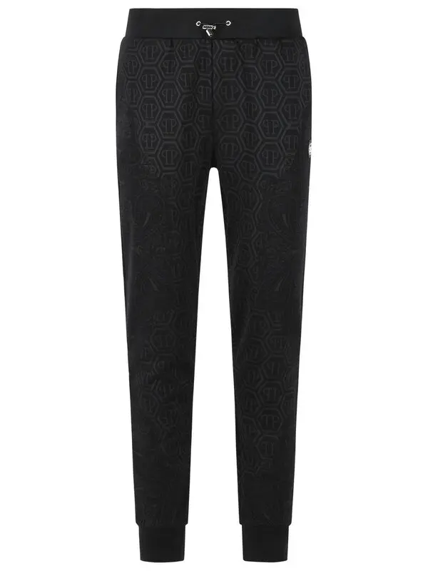 Philipp Plein Paisley' Cotton Blend Pants - Black
