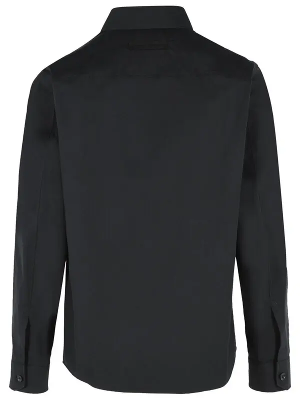 Zegna Stretch Cotton Overshirt - Black