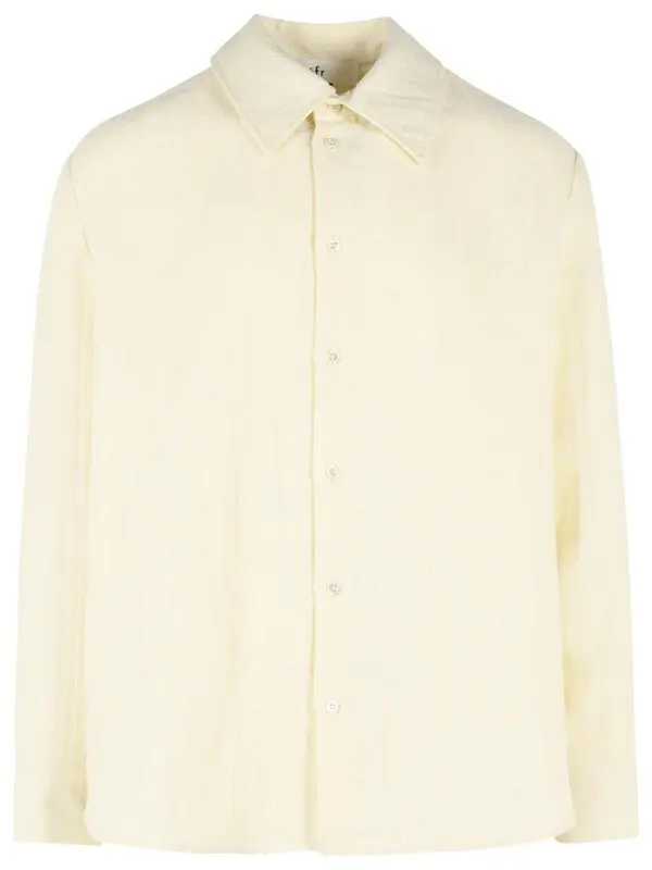 Séfr Ecru Cotton And Linen Shirt
