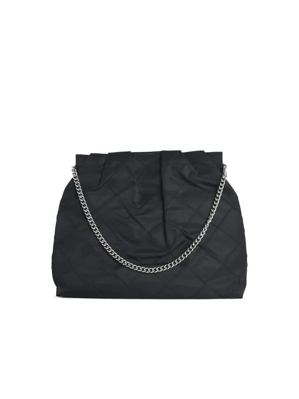 Tory Burch Fleming Large Nylon Hobo Bag - Black