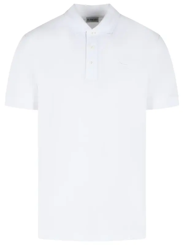 Burberry Eddie' Cotton Polo Shirt - White