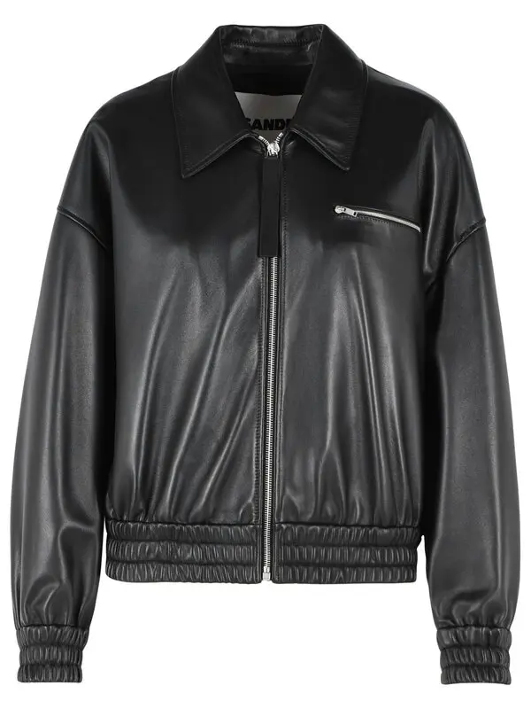 JIL SANDER Lear Bomber Jacket - Black
