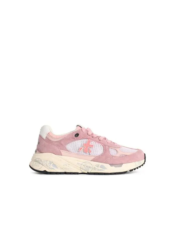 Premiata Mased 8220 Mesh And Suede Lace-up Sneakers - Pink