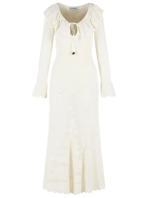 SELF-PORTRAIT Crochet Midi Dress