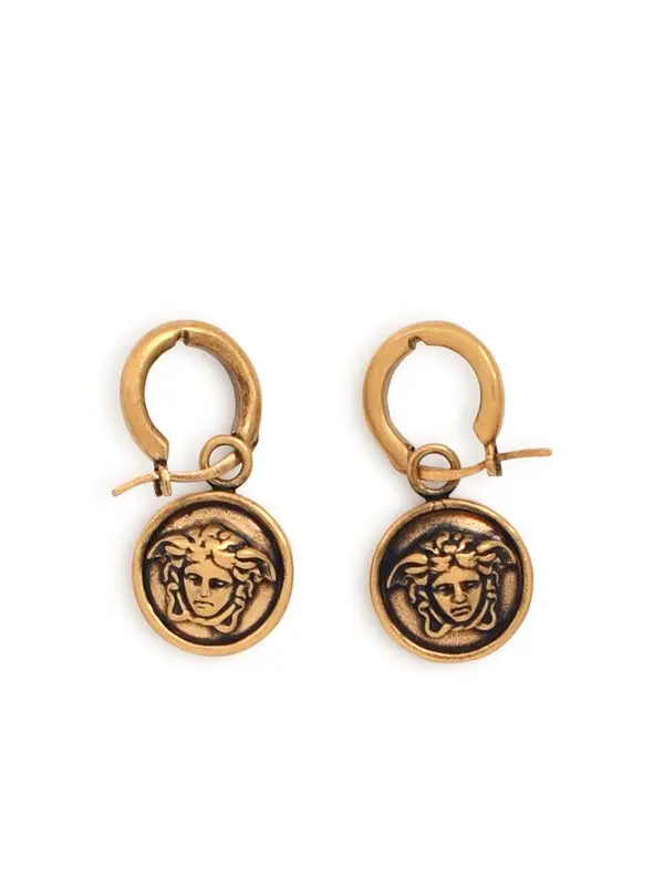 Versace Medusa Brass Earrings - Gold