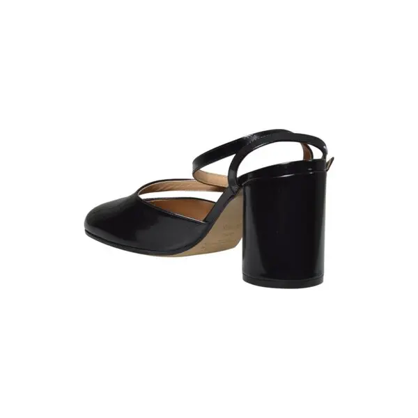 MAISON MARGIELA Black Patent Leather Mary Jane Slingback Sandals