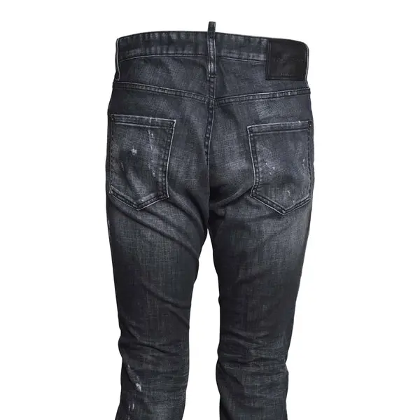 Dsquared2 Black Wash Distressed Slim Fit Jeans - Nero