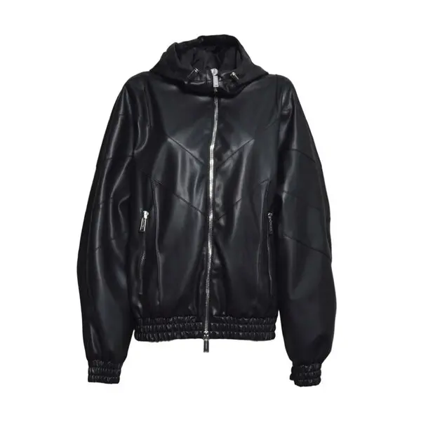 Dsquared2 Hooded Leather Jacket