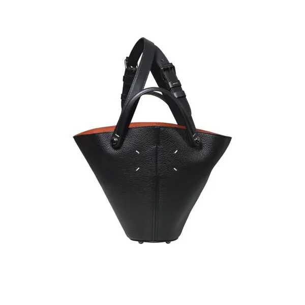MAISON MARGIELA Black Leather Bag - Nero