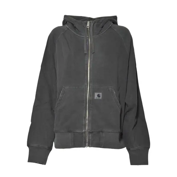 Carhartt Work In Progress Zip-up Hoodie With Pockets - Nero