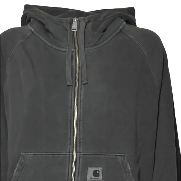 Carhartt Work In Progress Zip-up Hoodie With Pockets - Nero