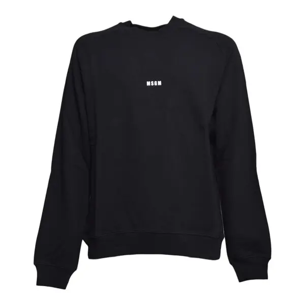 MSGM Black Crewneck Sweatshirt - Nero