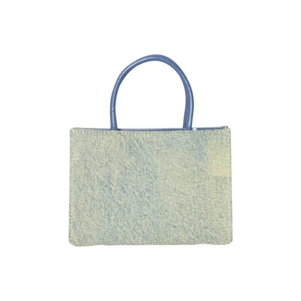 DIESEL® Embossed Logo Top Handle Bag - Denim