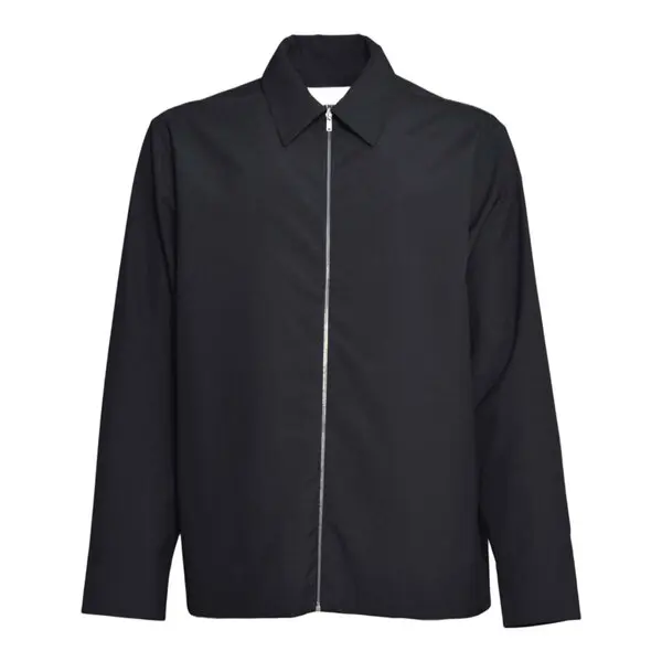 JIL SANDER Zip-up Shirt - Blu