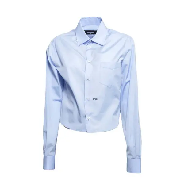 Dsquared2 Button-up Cropped Shirt With Pocket Detail