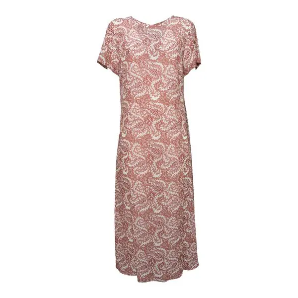 Max Mara Printed V-neck Maxi Dress - Rosso