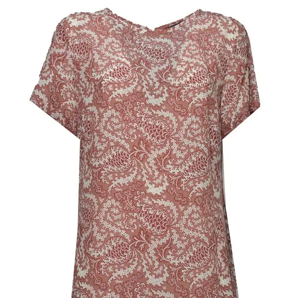 Max Mara Printed V-neck Maxi Dress - Rosso
