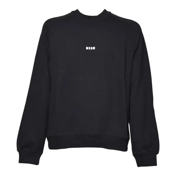 MSGM Black Crew Neck Sweater - Nero