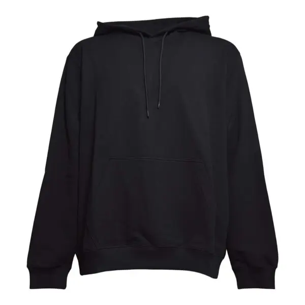 MSGM Black Cotton Logo Hoodie - Nero