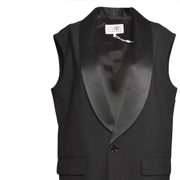 MAISON MARGIELA Sleeveless Shawl Lapel Blazer