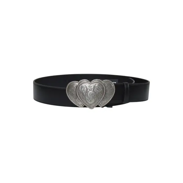 KATE CATE Leather Belt With Embellished Heart Buckle - -97