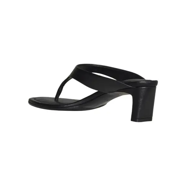 Our Legacy Black Leather Thong Heeled Sandals