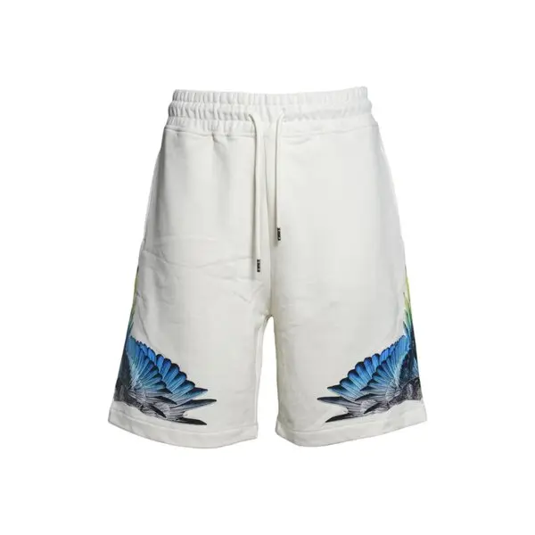 MARCELO BURLON COUNTY OF MILAN Cotton Shorts With Wing Motif