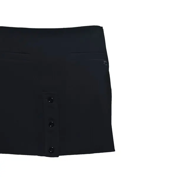 COURREGES Courrèges Black Button-detailed Mini Skirt