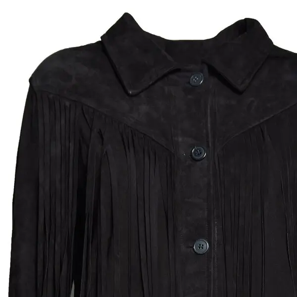 BLUSOTTO Suede Fringe Jacket