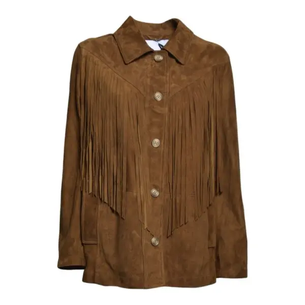 BLUSOTTO Suede Fringe Jacket